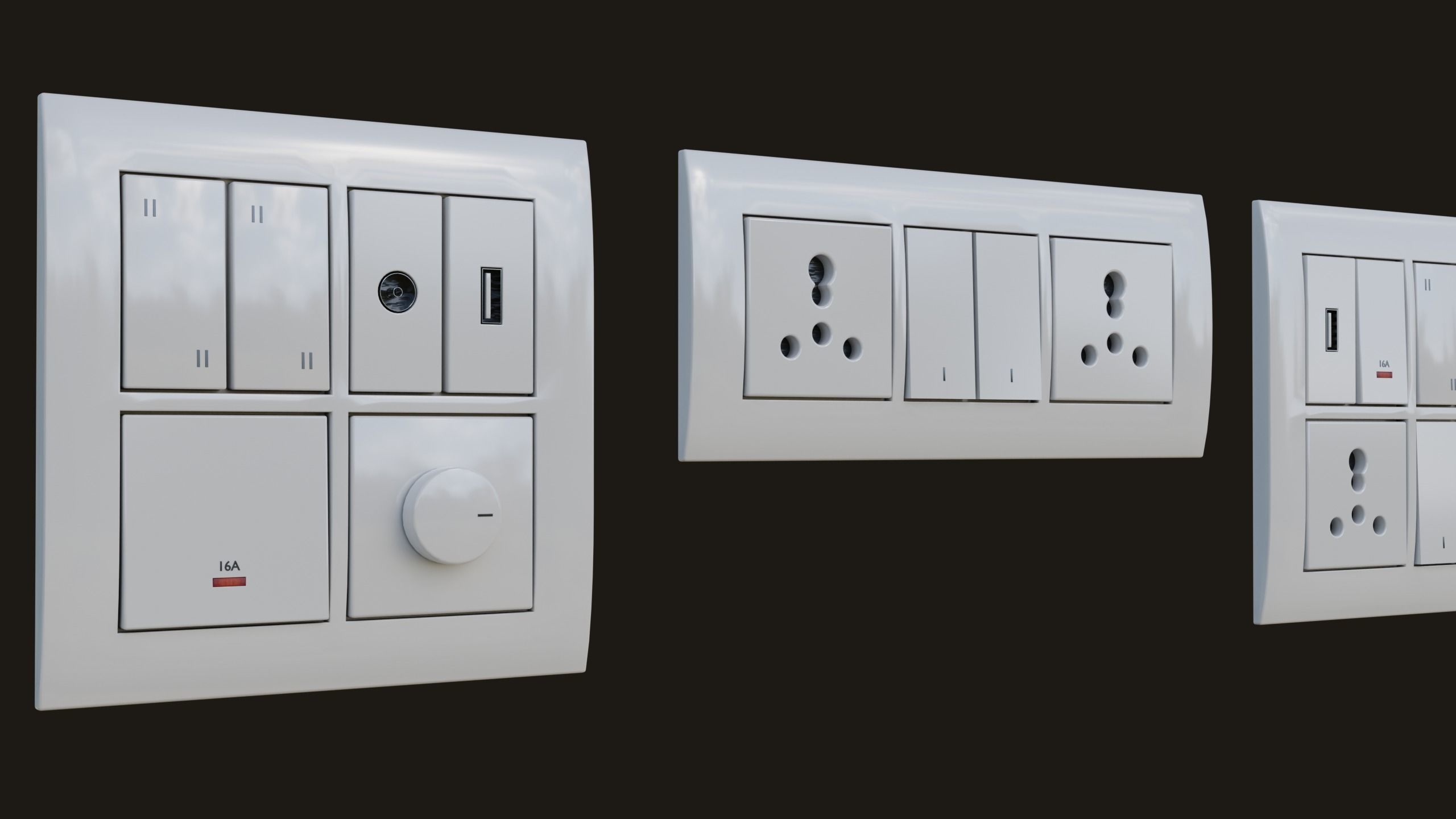 Switch board modular 3D model | CGTrader