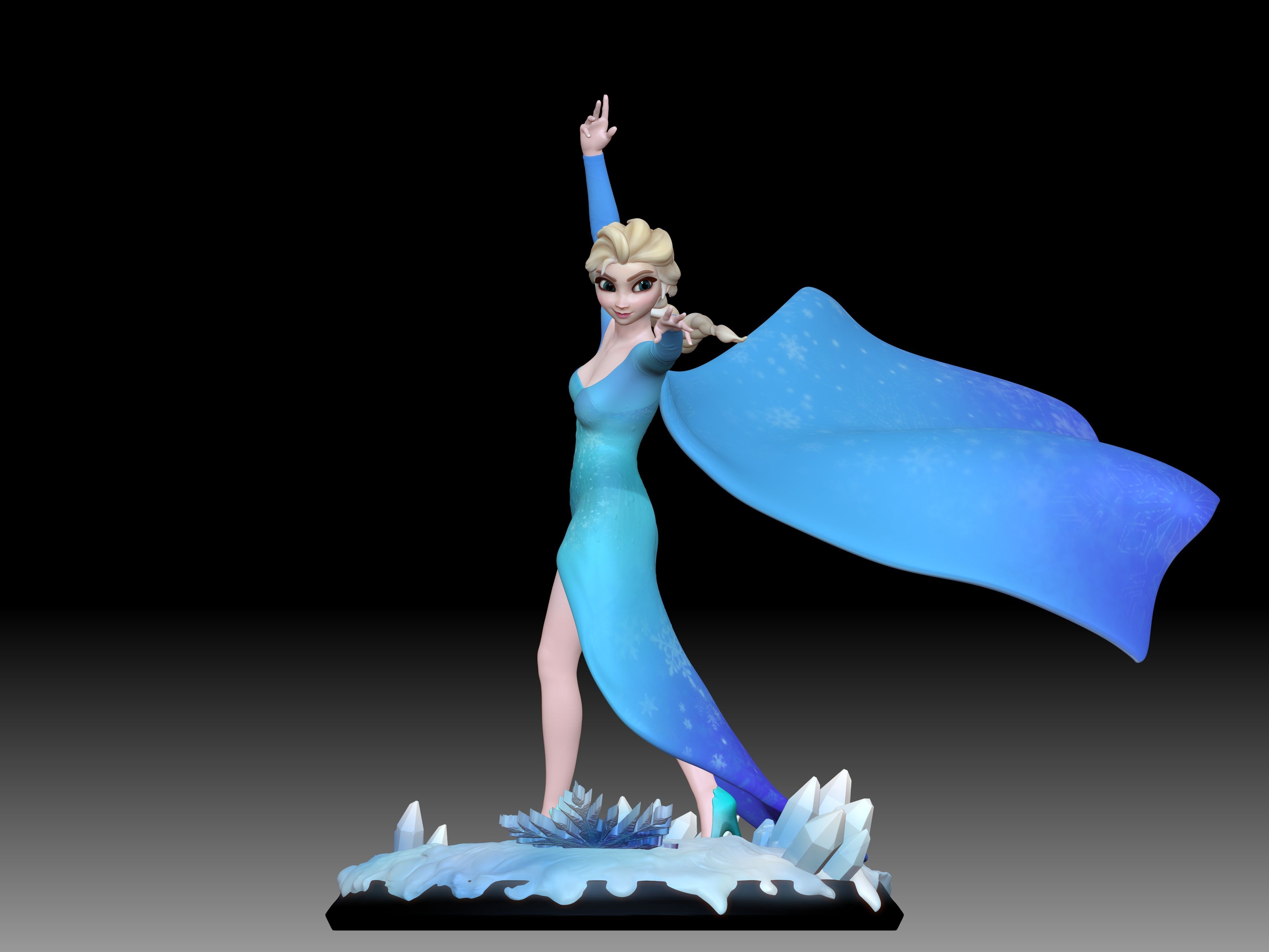 Elsa - Frozen Fan art 3D print model 3D model 3D printable | CGTrader