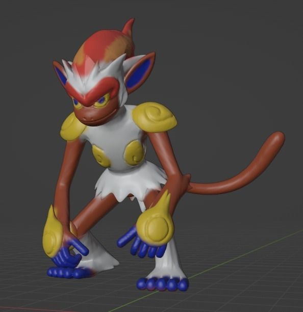 Infernape 3D model 3D printable | CGTrader