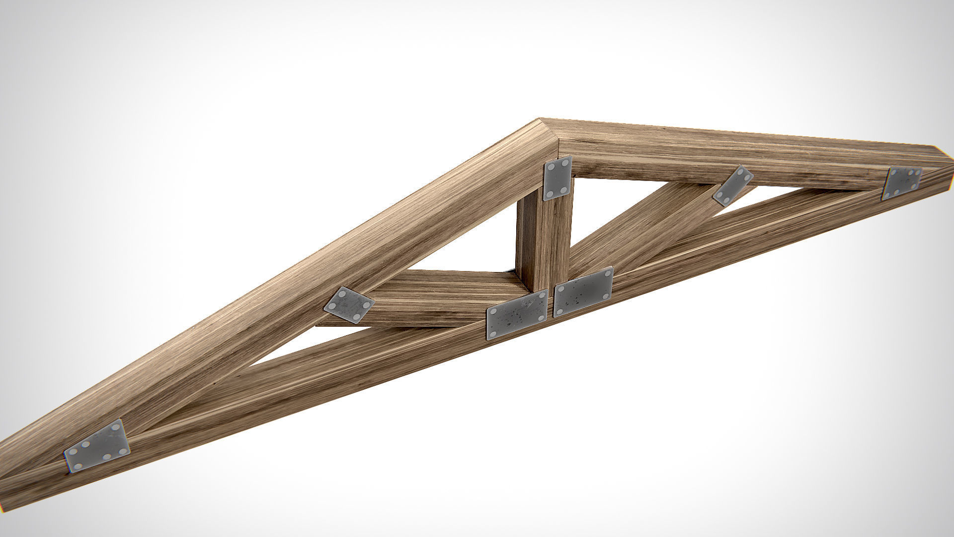 3D model Wooden Truss Queen Post PBR VR / AR / low-poly | CGTrader