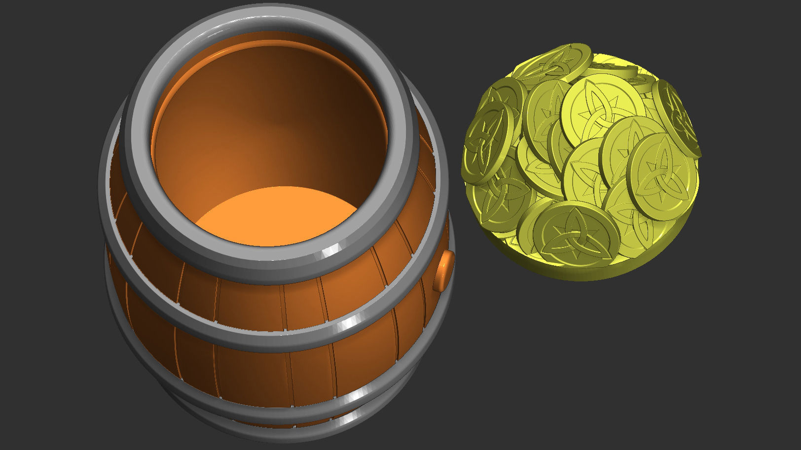 Genshin Impact Mora Coin Storage Container 3D model 3D printable | CGTrader