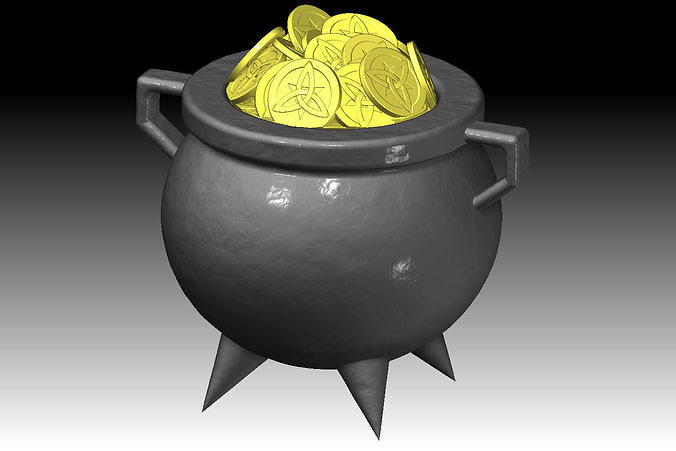 Genshin Impact Mora Coin Storage Container crucible 3D model 3D ...