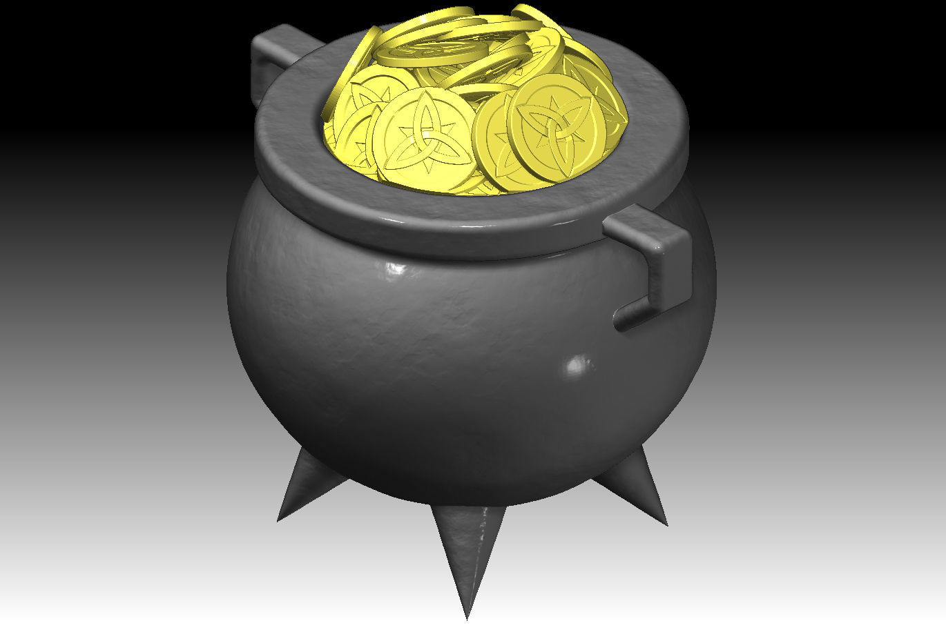 Genshin Impact Mora Coin Storage Container crucible 3D model 3D printable | CGTrader