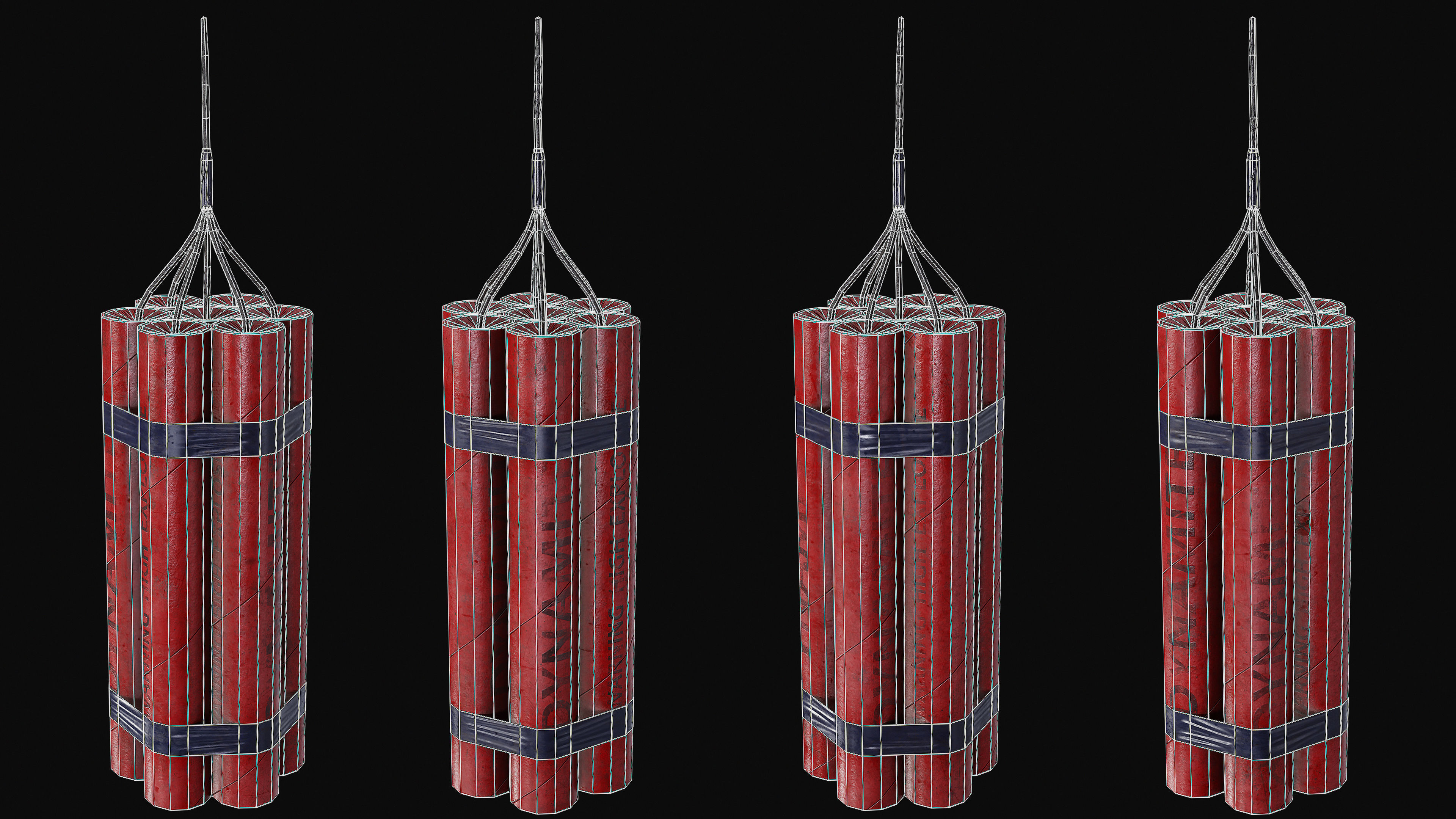 3D model Set of 2 Mining Dynamites VR / AR / low-poly | CGTrader