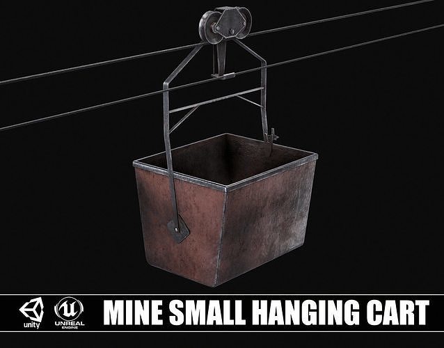 3D model Mine Small Hanging Cart VR / AR / low-poly | CGTrader