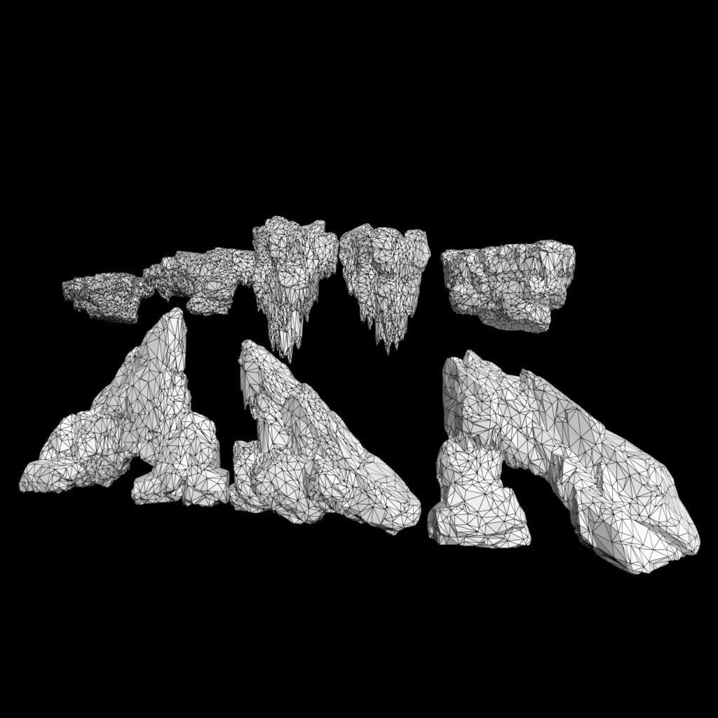 3D model Low poly Frozen Rock 230505 VR / AR / low-poly | CGTrader
