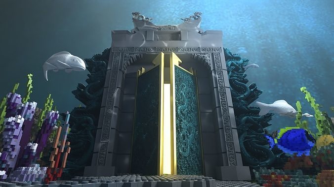 Dragon palace gate 3D model | CGTrader