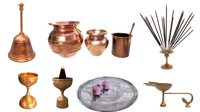 pooja props 3D model | CGTrader