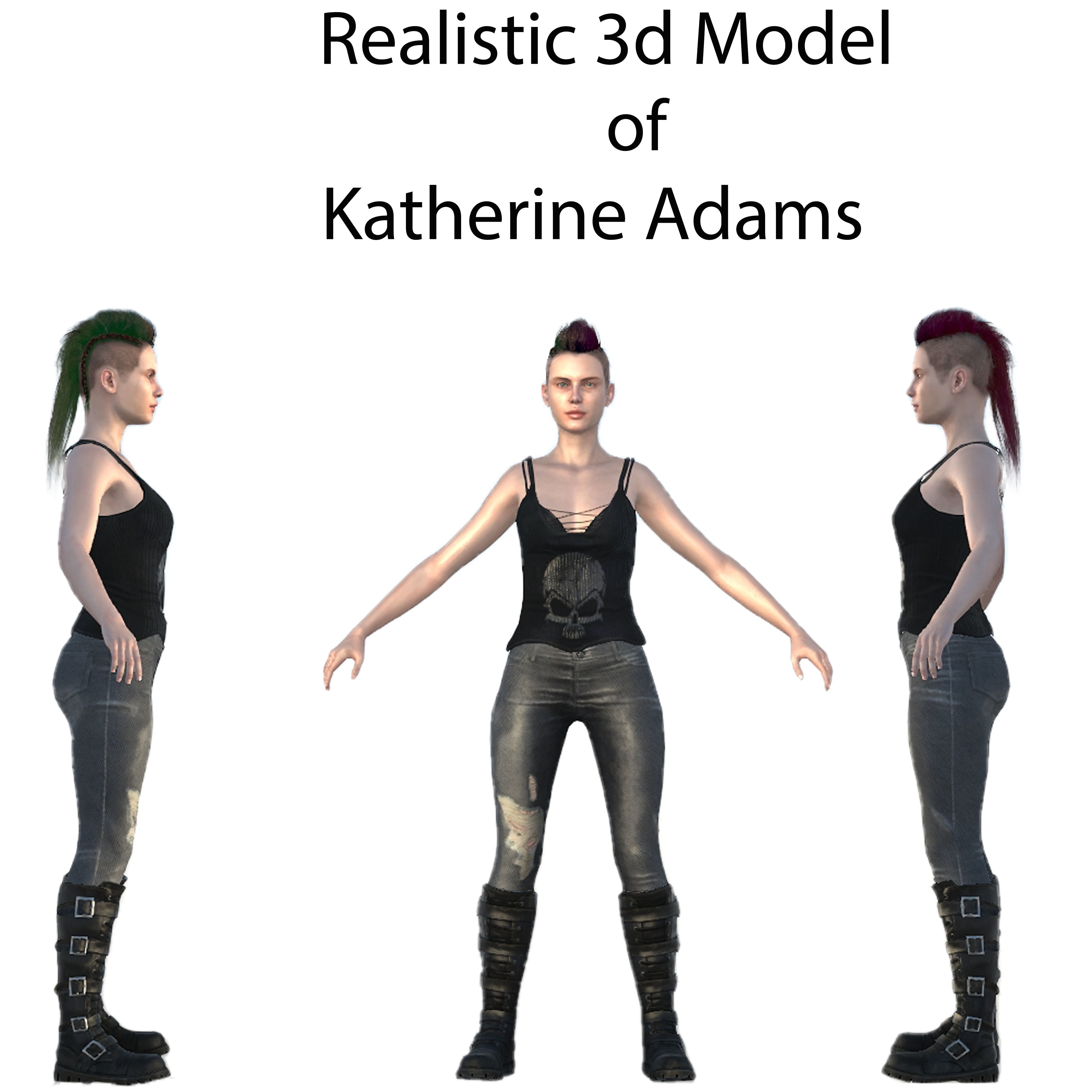 3D model Katherine Adams VR / AR / low-poly | CGTrader