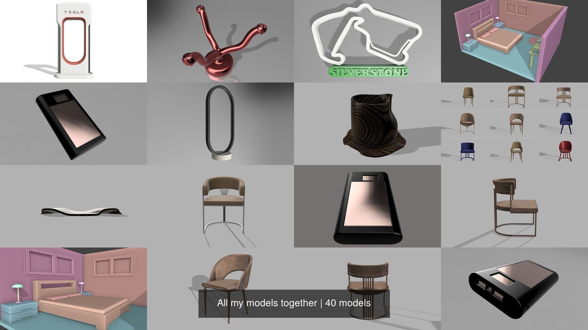 3D Model Collection All my models together VR / AR / low-poly | CGTrader