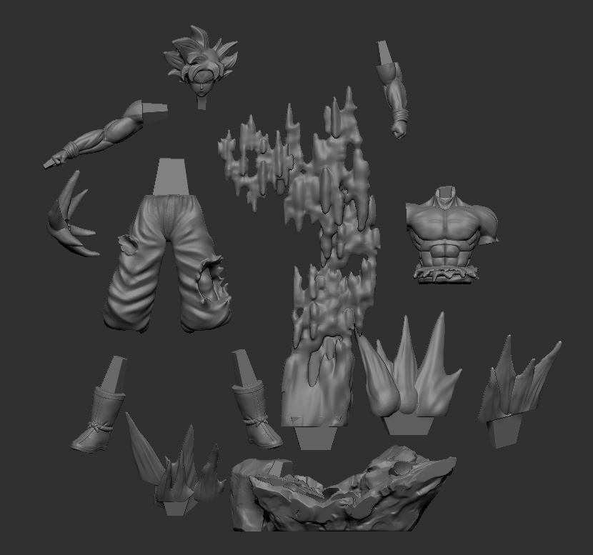 Son Goku Ultra Instinct Dragon Ball 3D Printable 3D model 3D printable ...