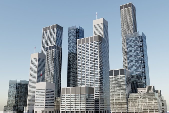 3D model Skyscraper Buildings Pack VR / AR / low-poly | CGTrader