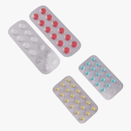 Medicine Strip 3D model | CGTrader