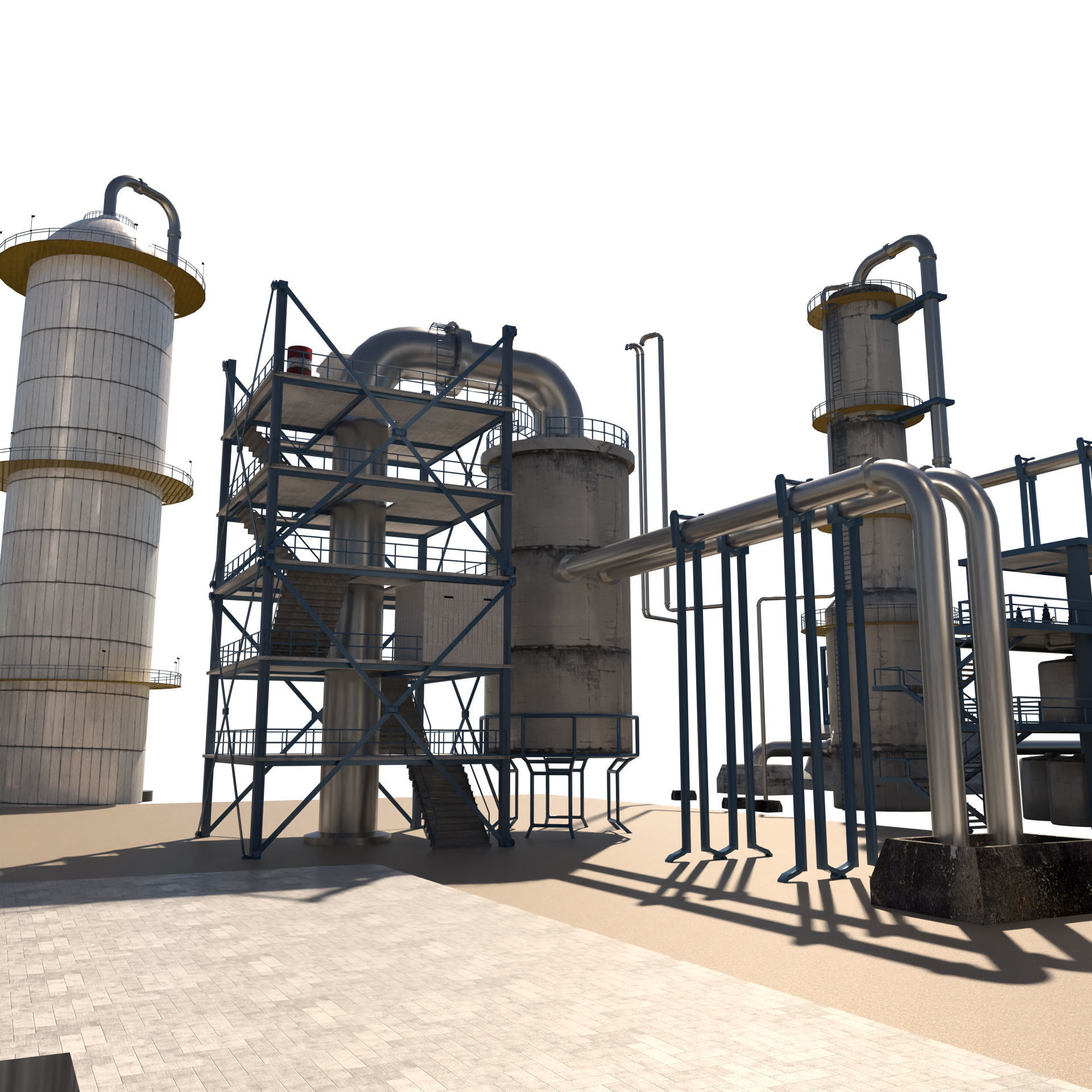 Refinery 3D model | CGTrader