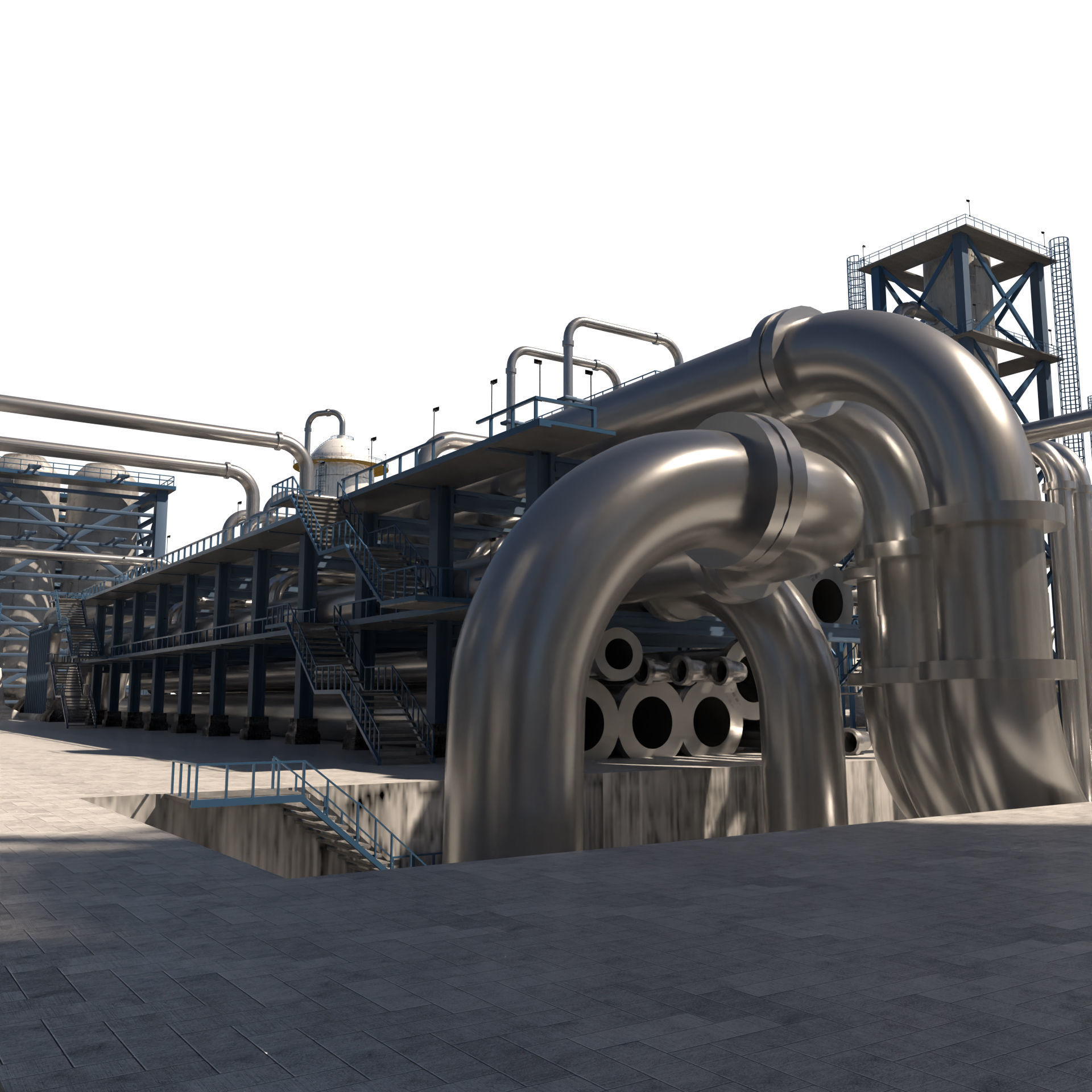 Refinery 3D model | CGTrader