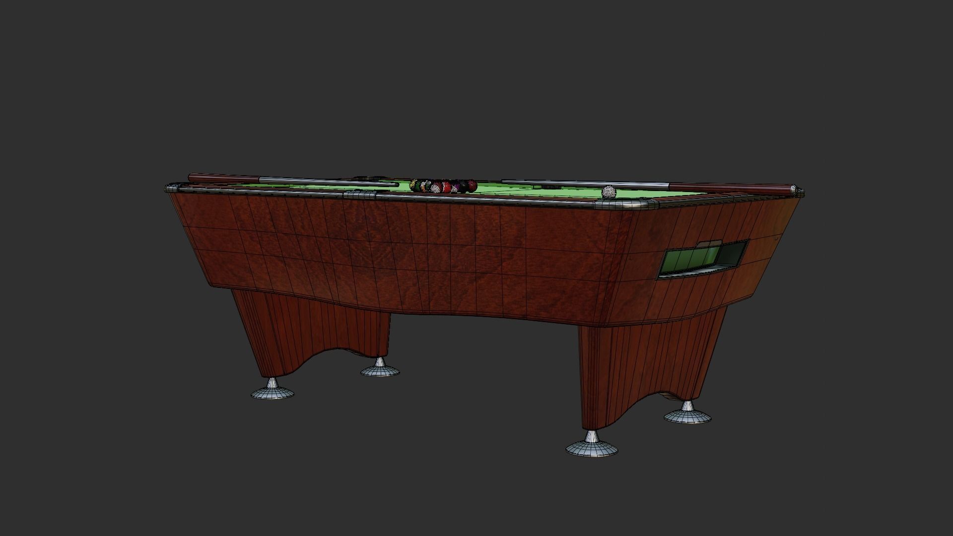 3D model Billiard pool table Low-poly 3D model VR / AR / low-poly ...
