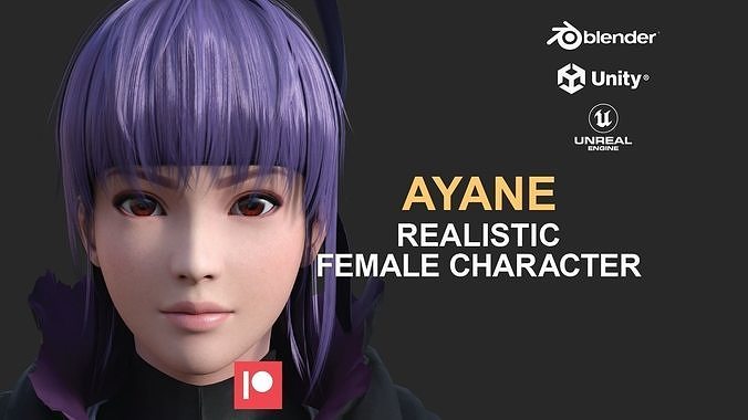 3D model Ayane - Game Ready VR / AR / low-poly | CGTrader