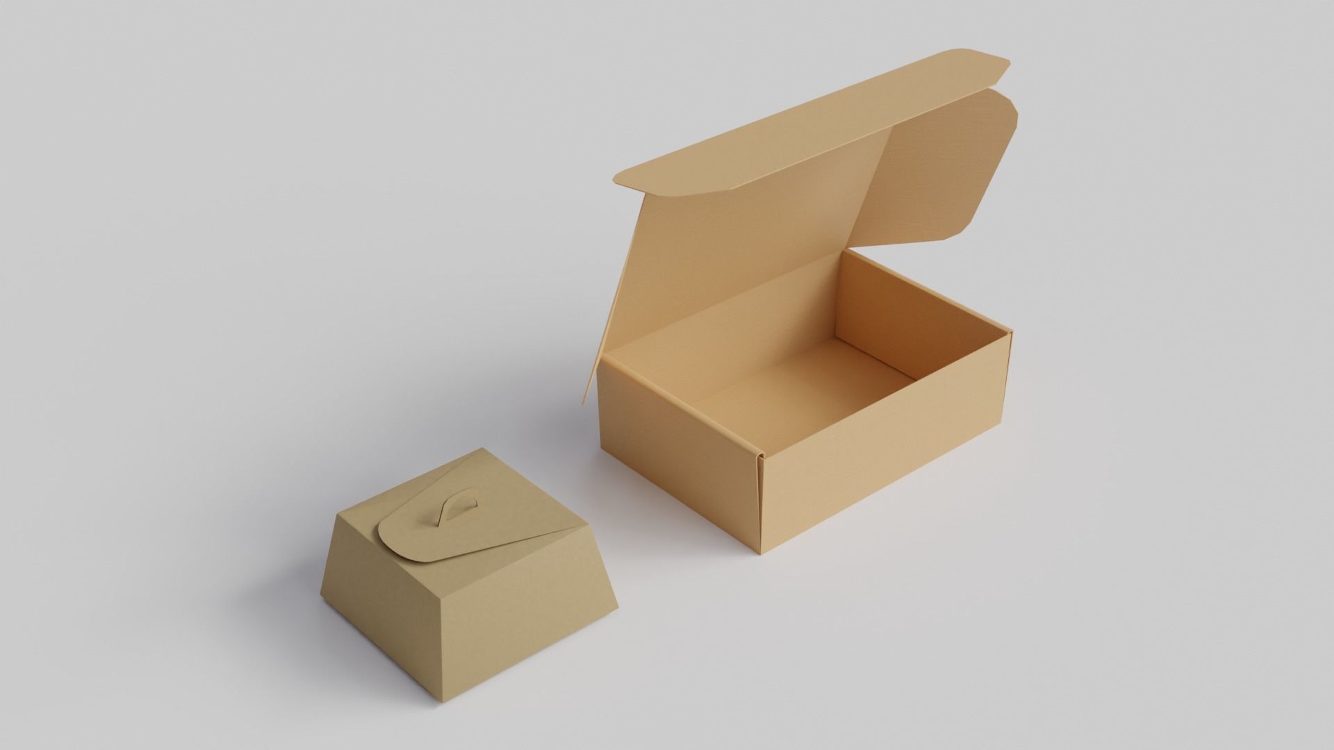 Food package boxes 3D model | CGTrader