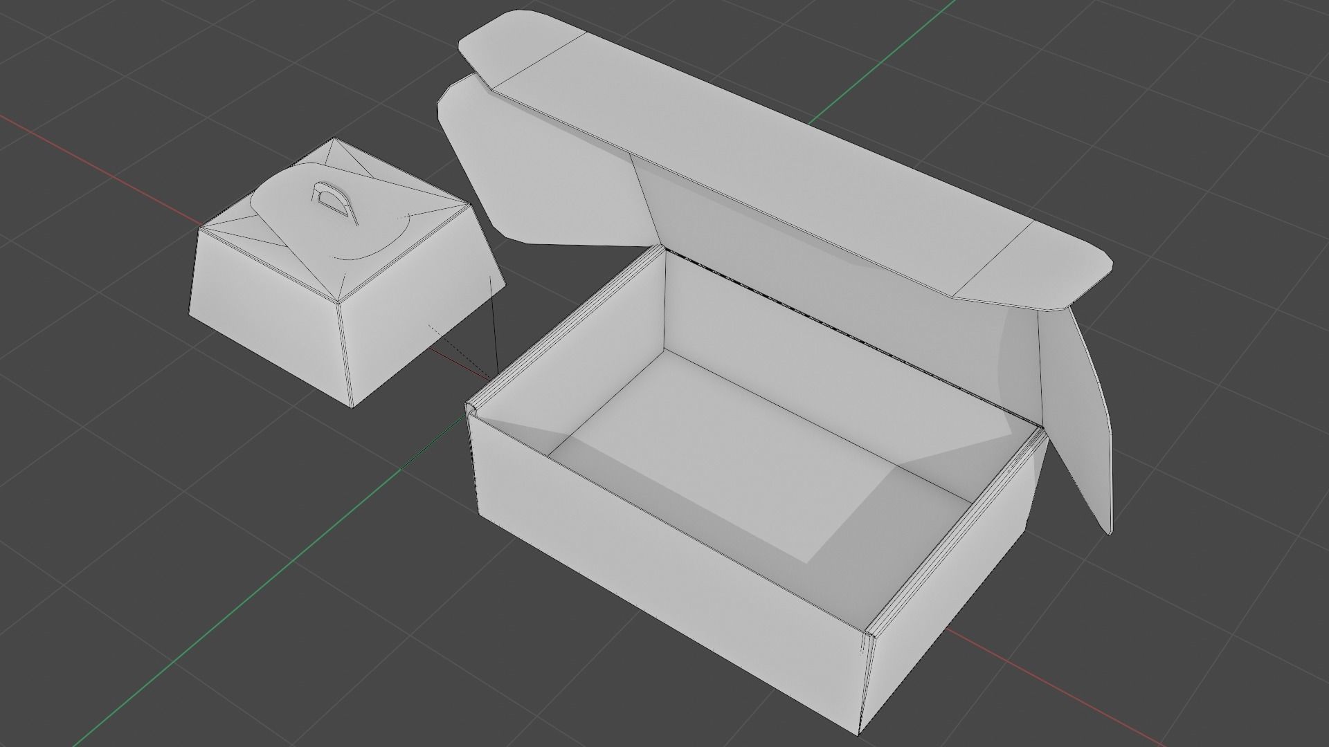 Food package boxes 3D model | CGTrader