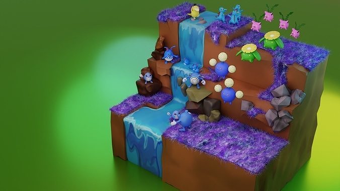 3D model Pokemon Water Region VR / AR / low-poly | CGTrader
