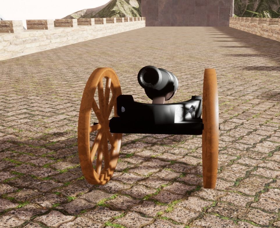 3D model CANON WITH ANIMATION VR / AR / low-poly | CGTrader