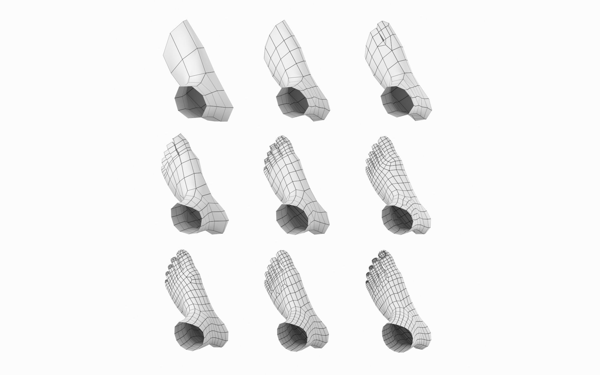 Foot Base Mesh Kit 3D model | CGTrader