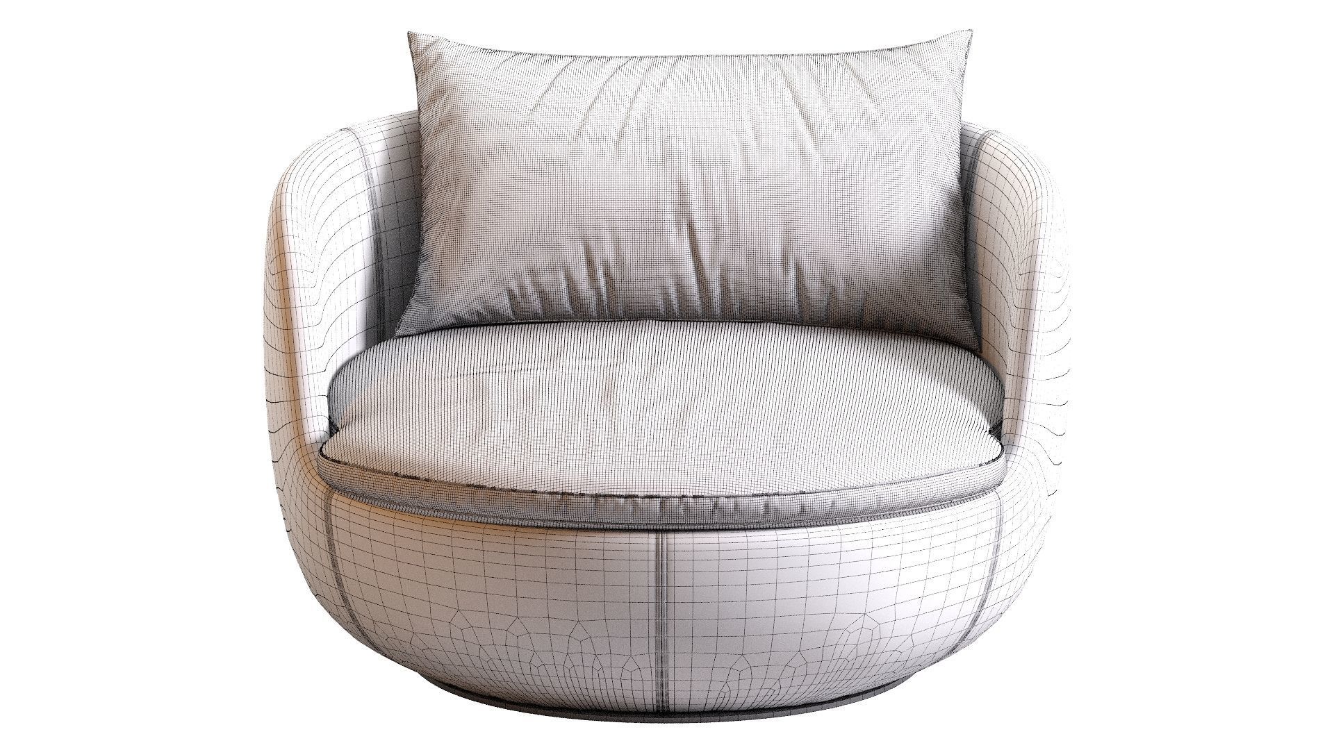 Bart Swivel Lounge Chair 3D model | CGTrader