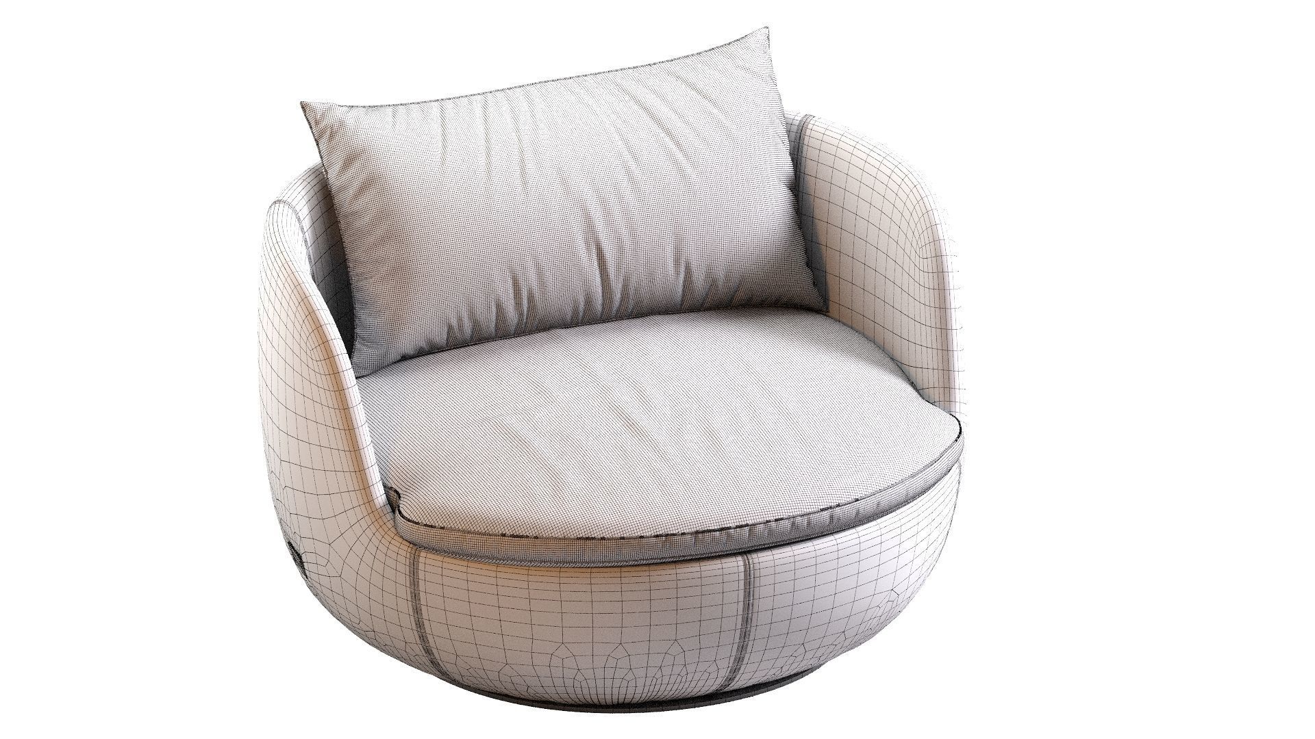 Bart Swivel Lounge Chair 3D model | CGTrader