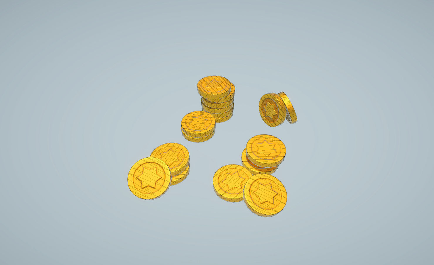 Currencies Gold coins 3D model | CGTrader