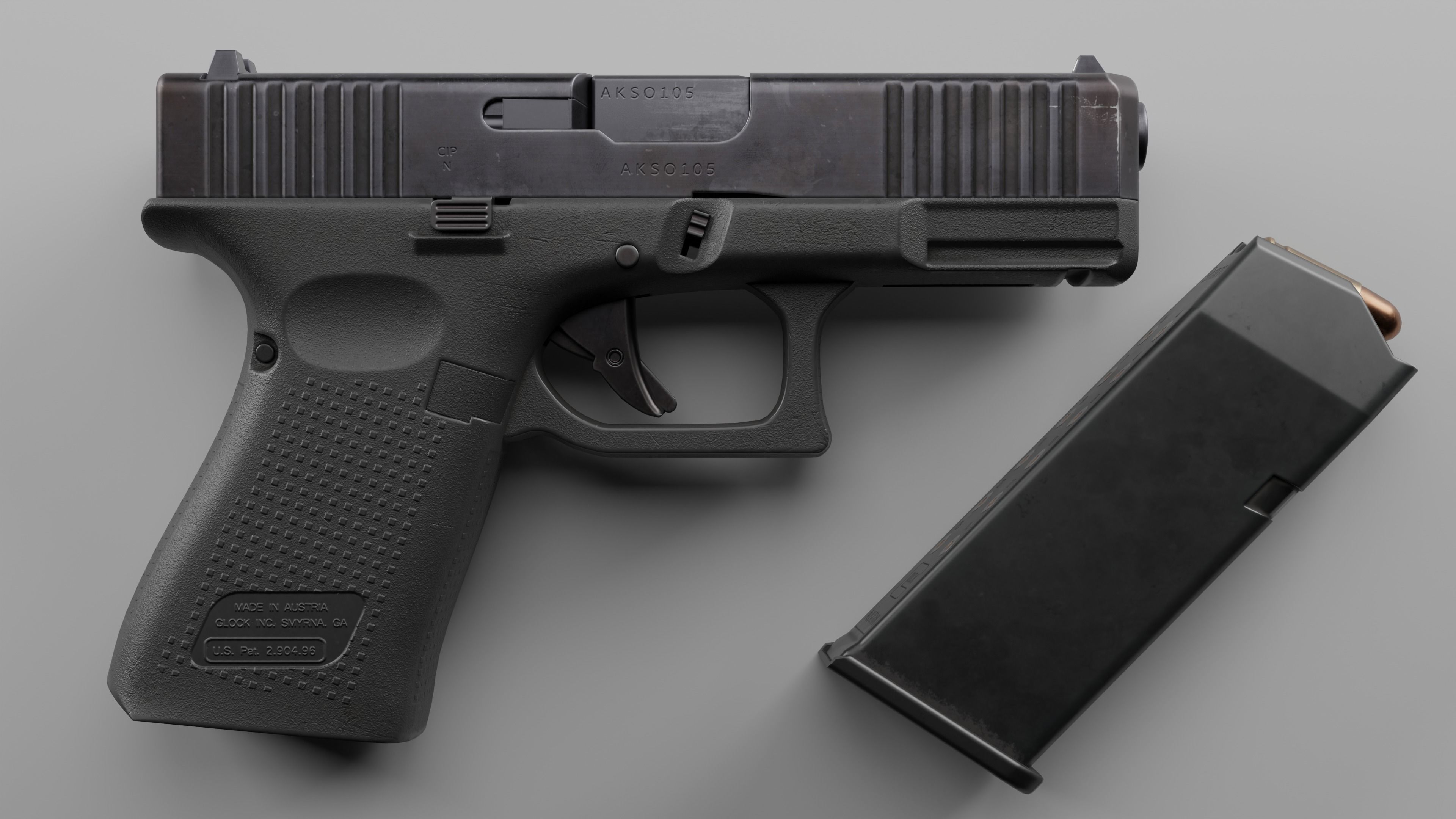 3D model Glock 19 and Textures VR / AR / low-poly | CGTrader