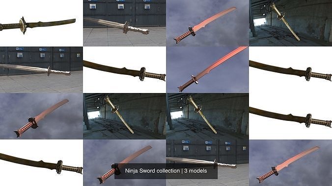 Ninja Sword collection | CGTrader