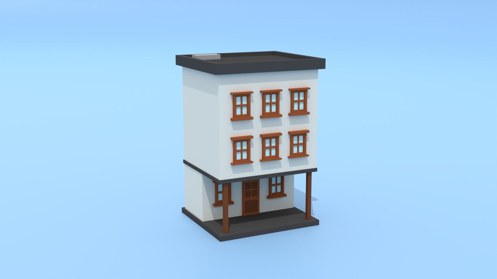 3D model simple Building Pack VR / AR / low-poly | CGTrader