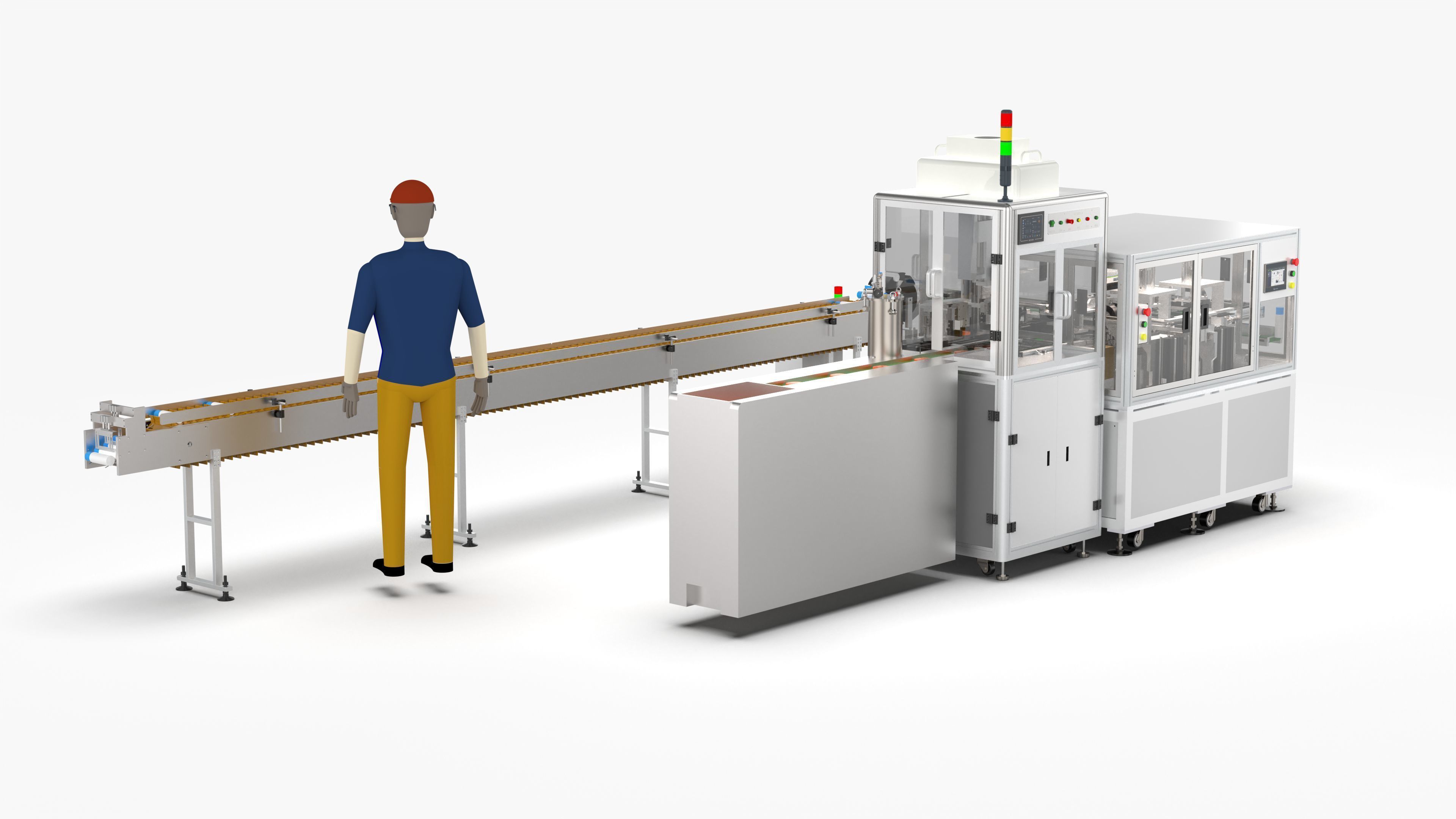 Automatic Candy Processing and Packaging Line 3D model | CGTrader