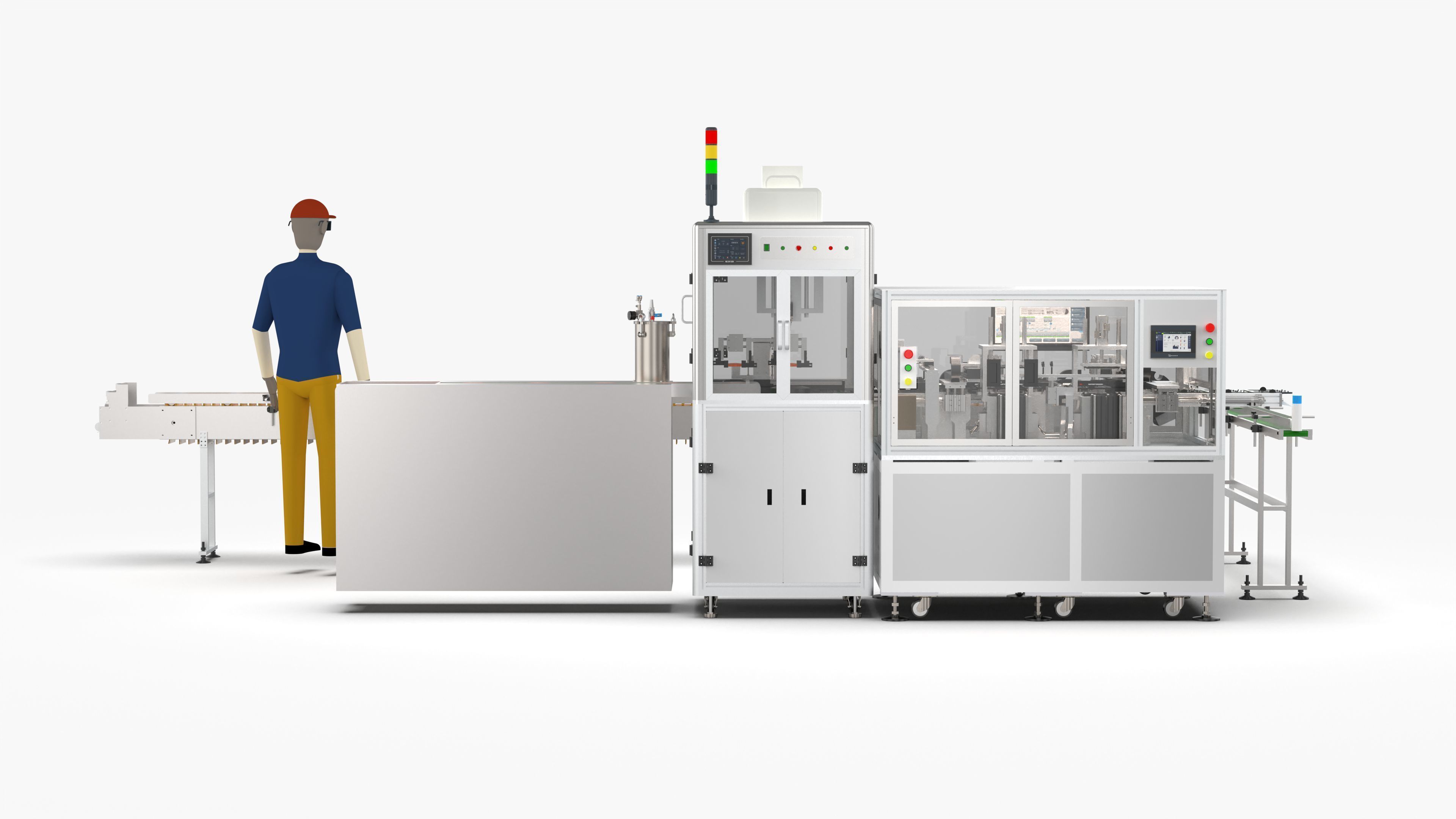 Automatic Candy Processing and Packaging Line 3D model | CGTrader