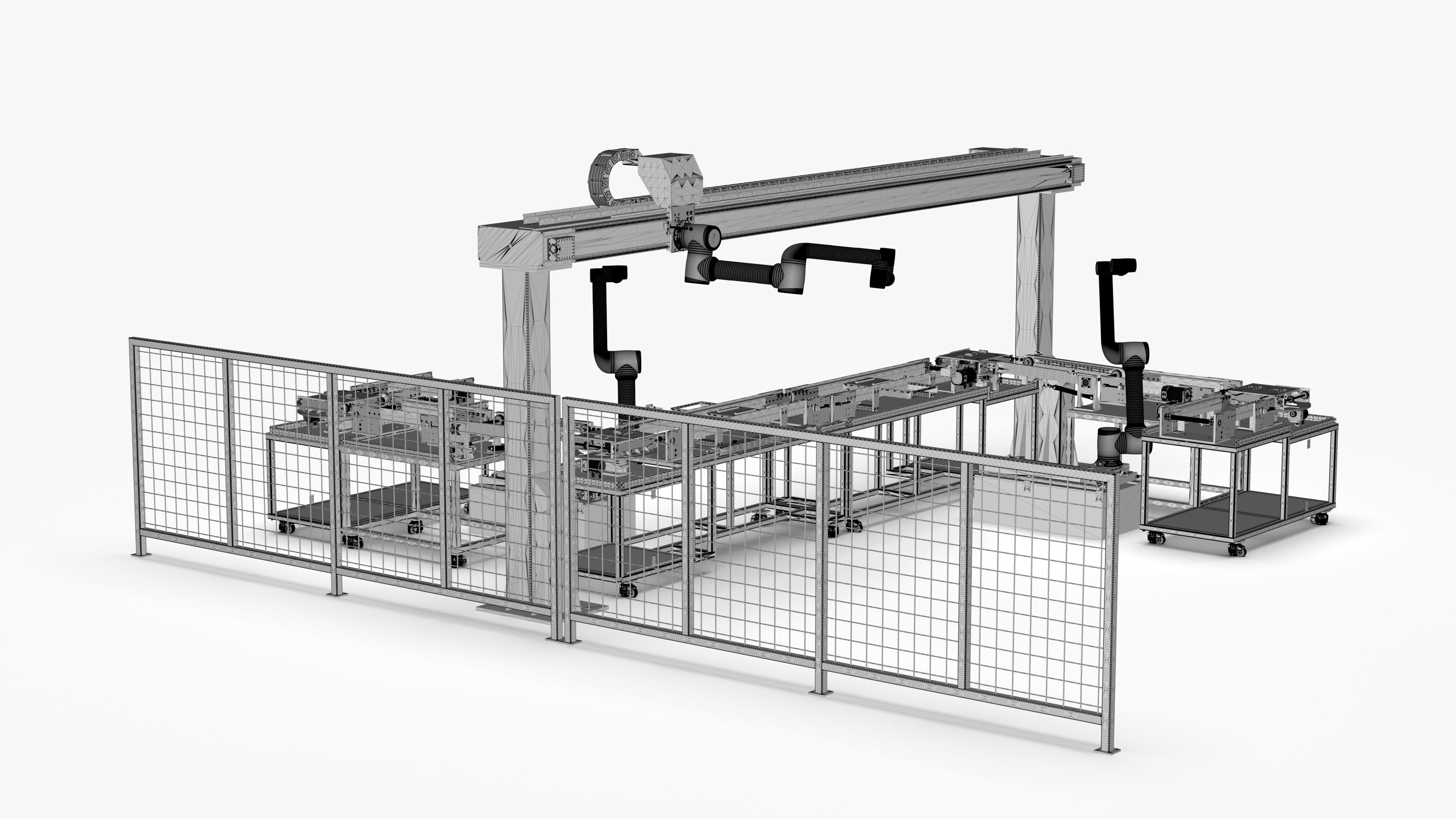 Automatic Conveyor Assembly Line 3D model | CGTrader