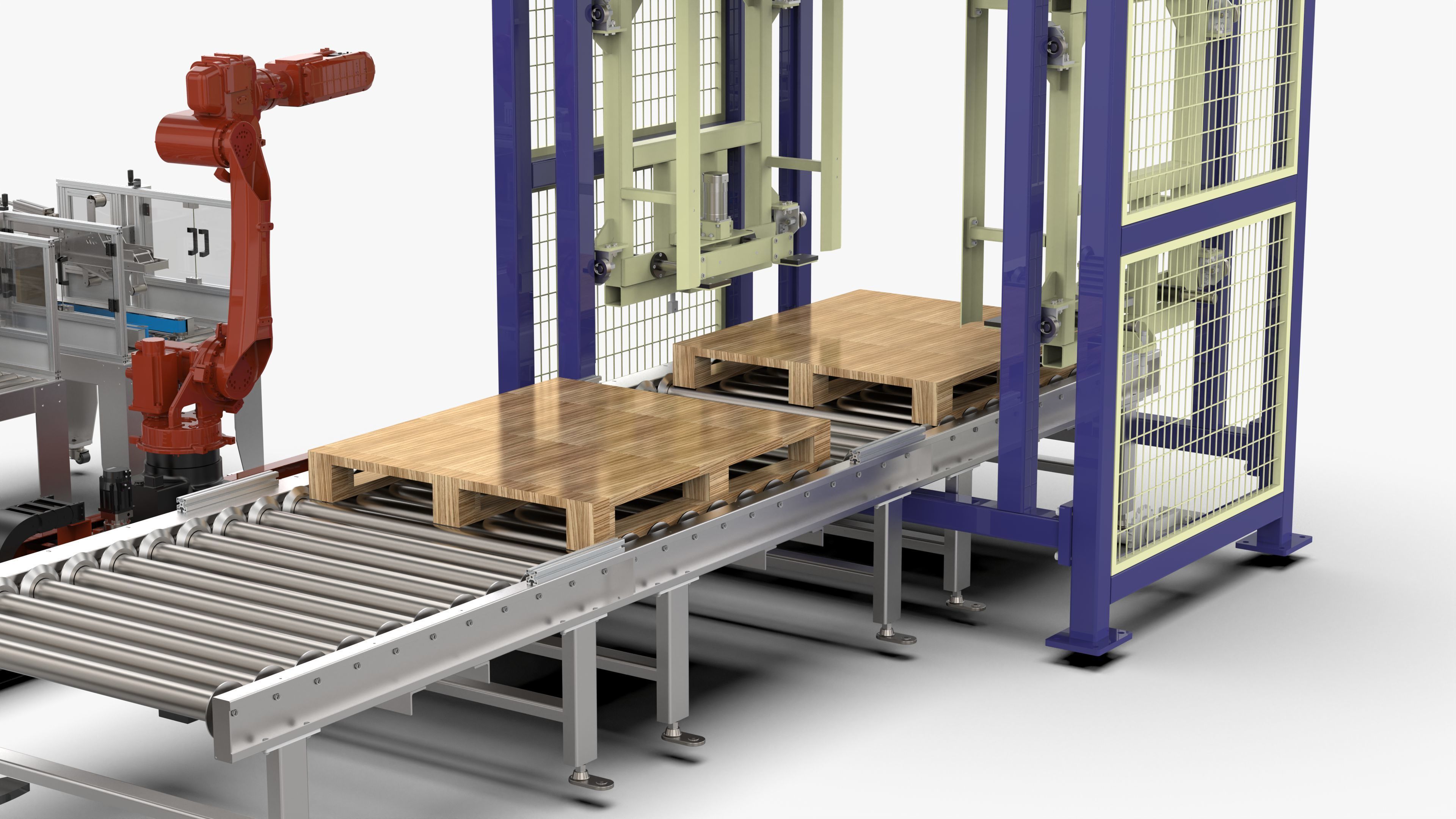 Automatic Cartons Packaging and Palletizing Machine 3D model | CGTrader