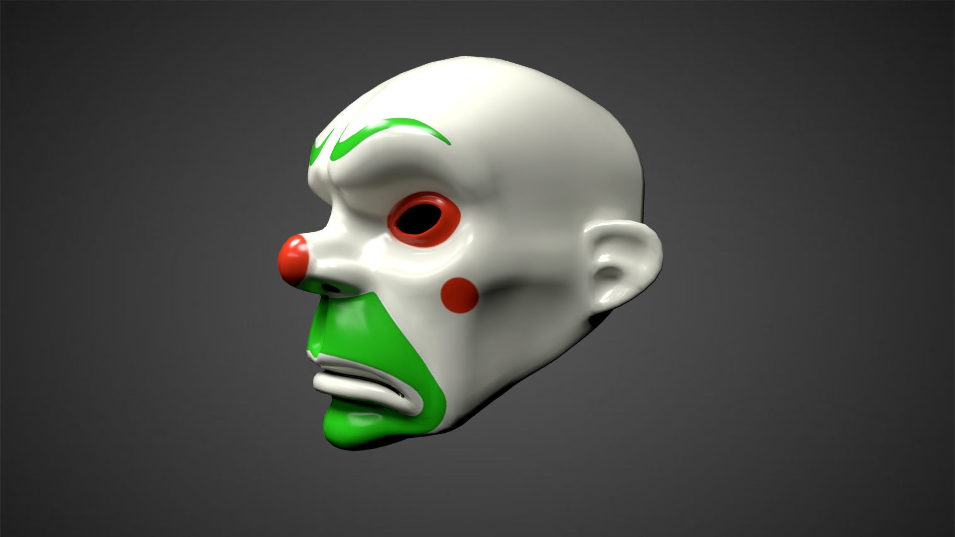 3D model Joker Mask Low Poly VR / AR / low-poly | CGTrader