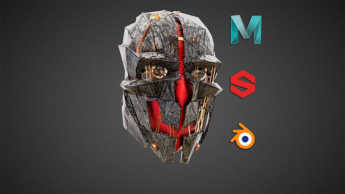 3D model Dishonored Mask Low Poly VR / AR / low-poly | CGTrader