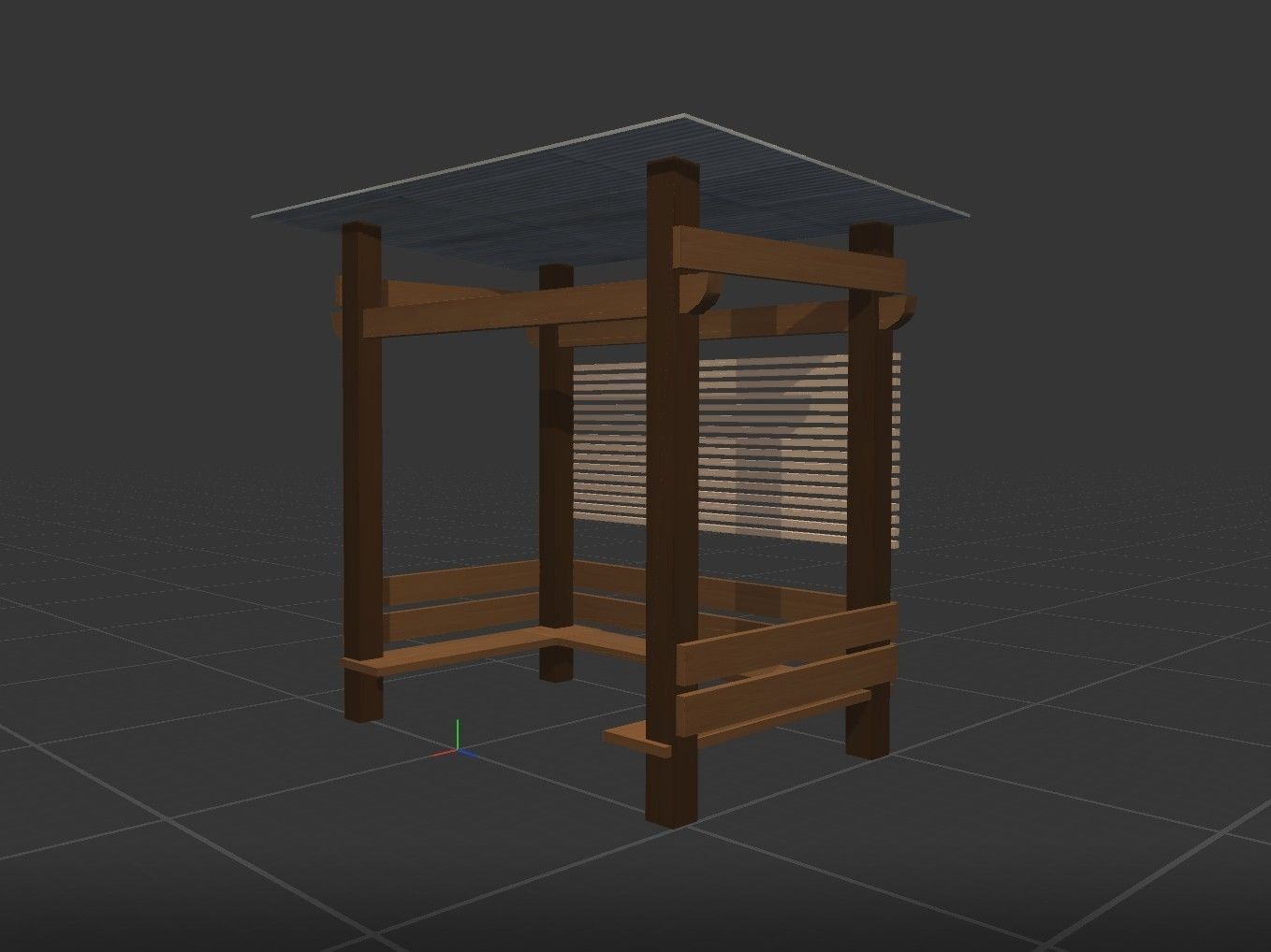 3D model Bus stop low poly VR / AR / low-poly | CGTrader