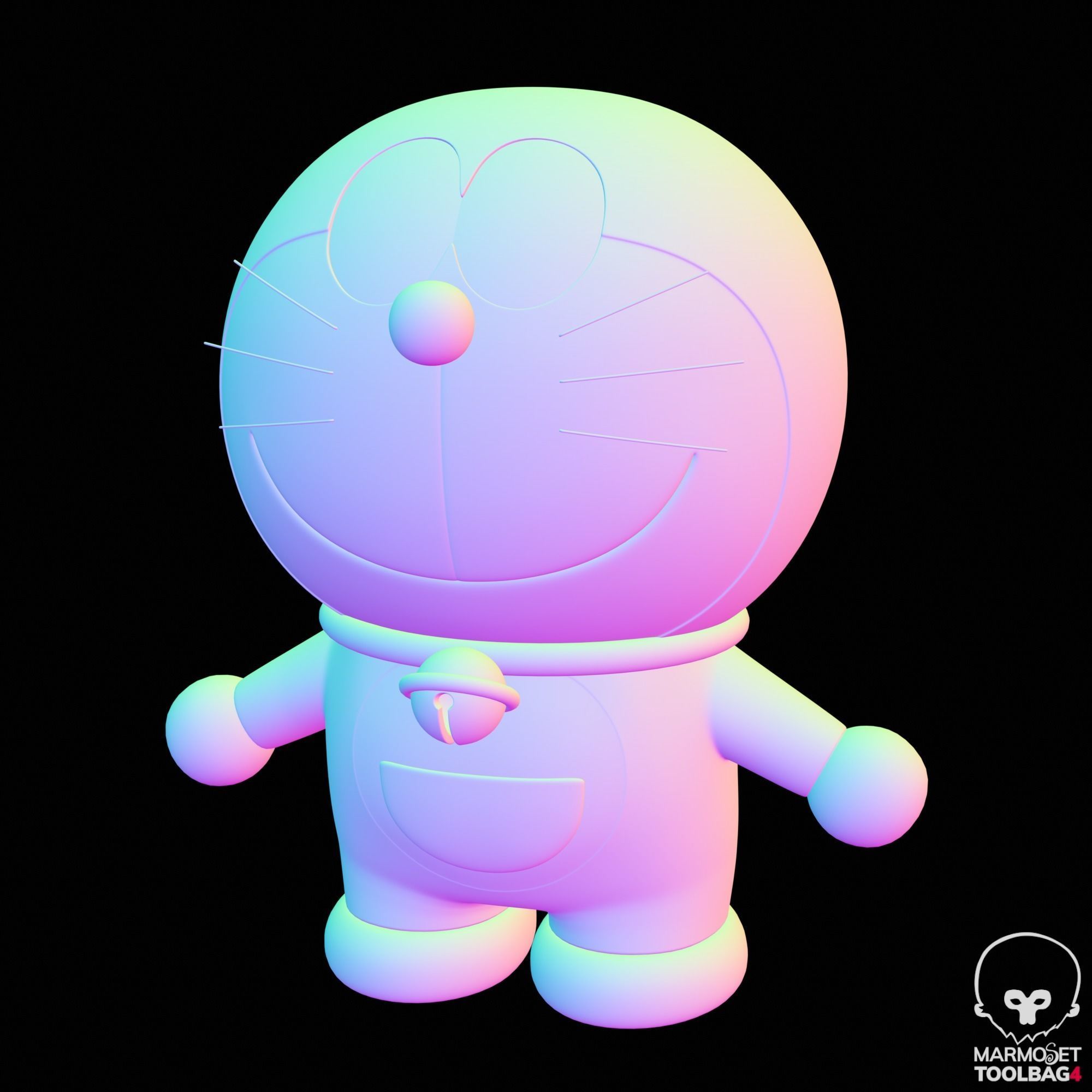 3D model DORAEMON 3D MODEL - Cartoon Character 3D Model VR / AR / low ...