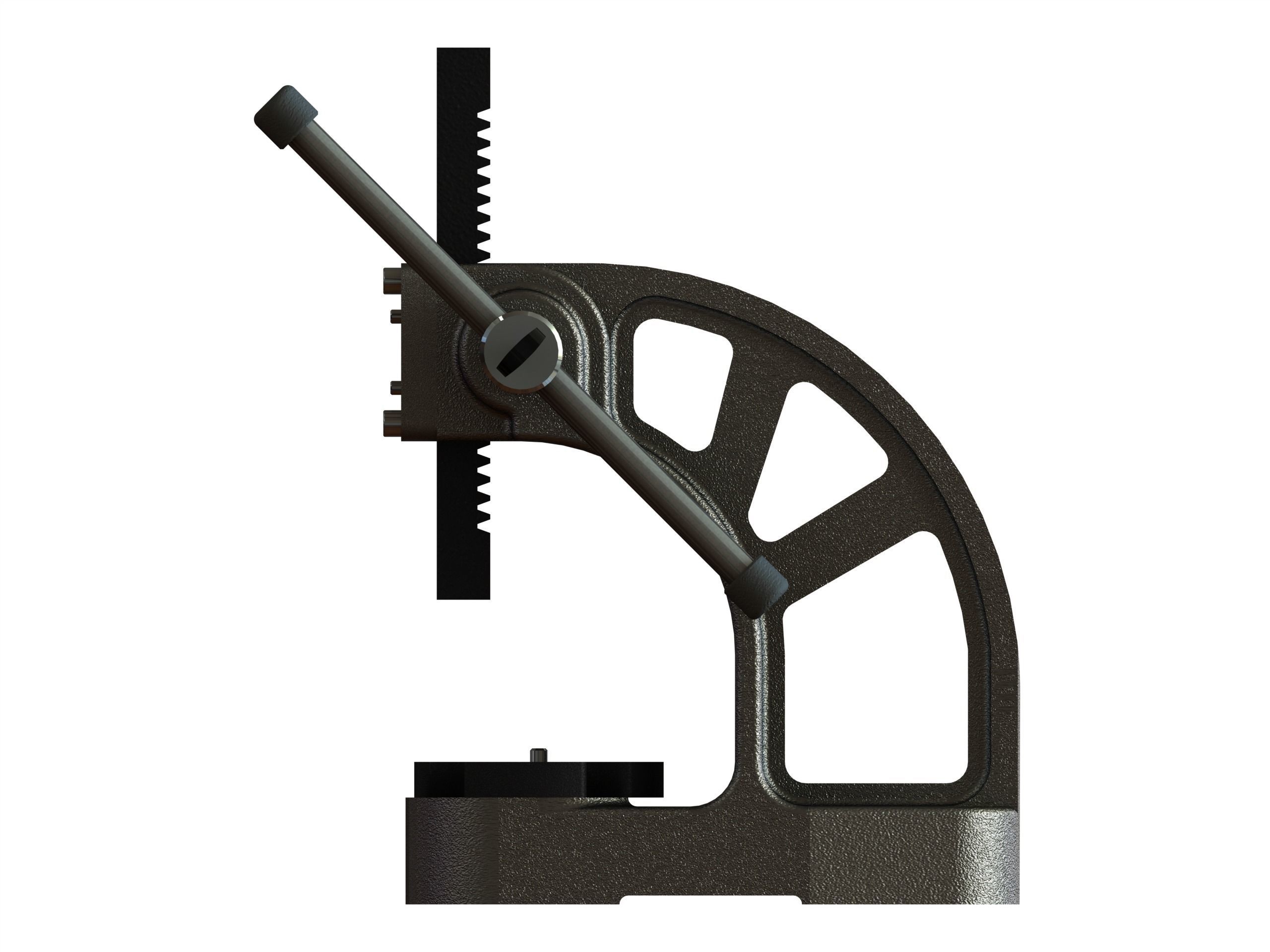 Manual Arbor Press 05 Ton Pressure 3D model rigged | CGTrader
