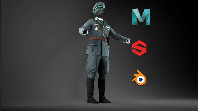 3D model Police Uniform Low Poly VR / AR / low-poly | CGTrader
