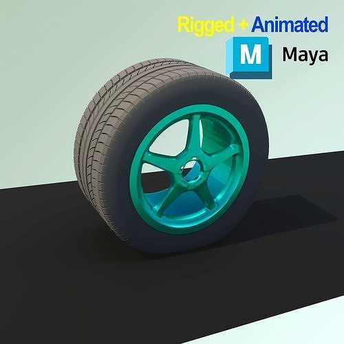 wheel wheight rigg free 3D model animated rigged | CGTrader