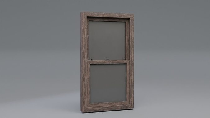 Wooden Old Window Sample free VR / AR / low-poly 3D model animated ...