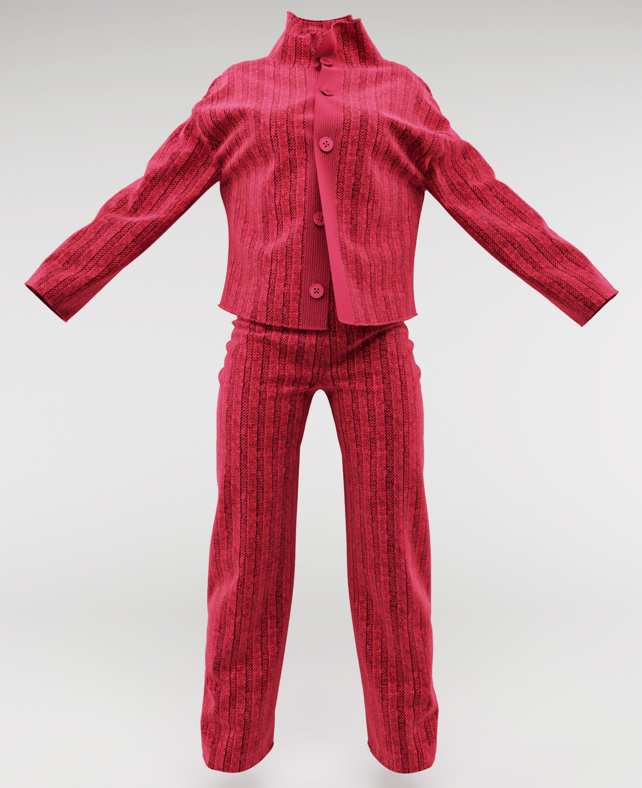 3 realistic knit outfits 3D model rigged | CGTrader