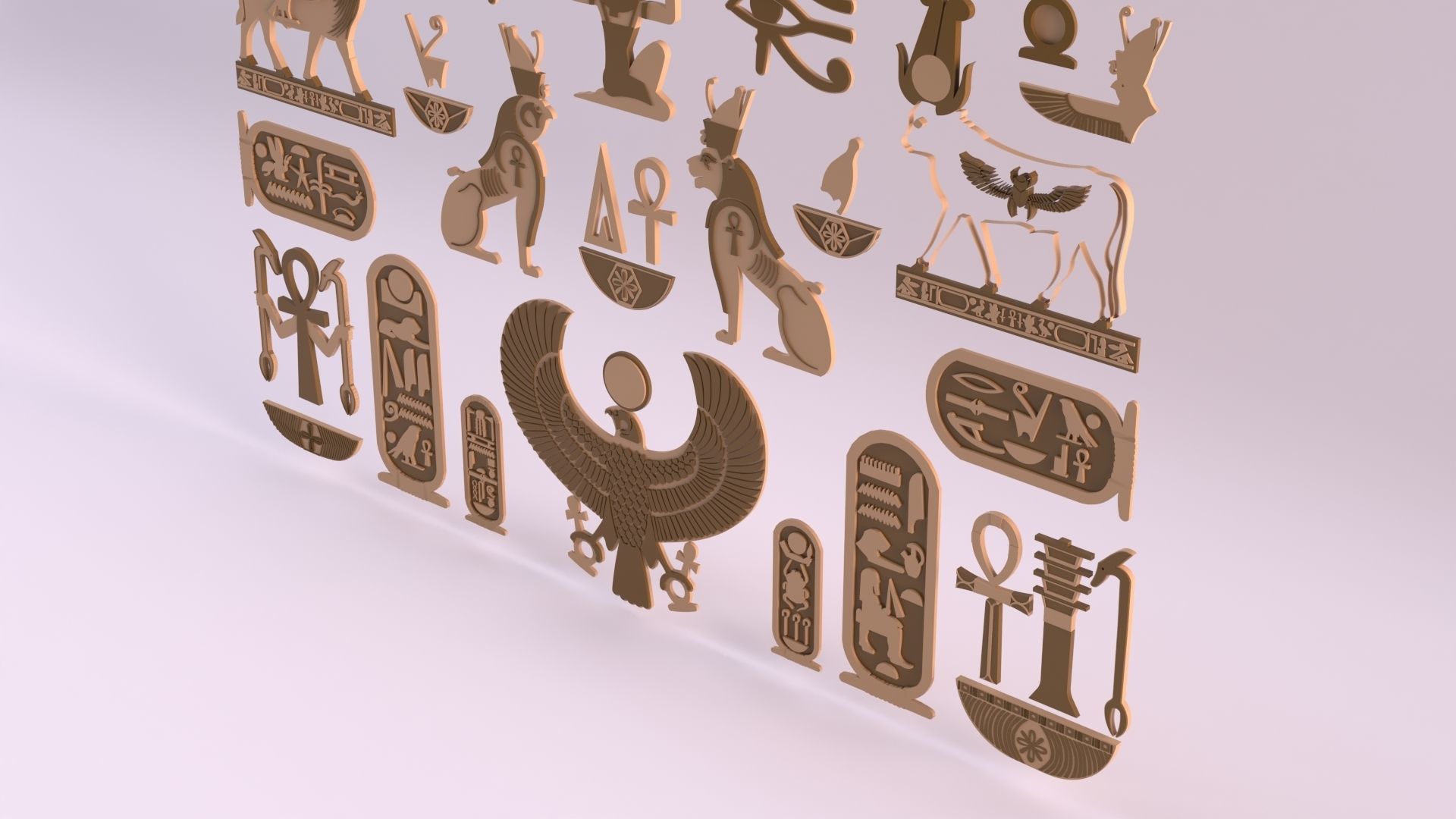 3D model Egyptian Symbols - 041 VR / AR / low-poly | CGTrader