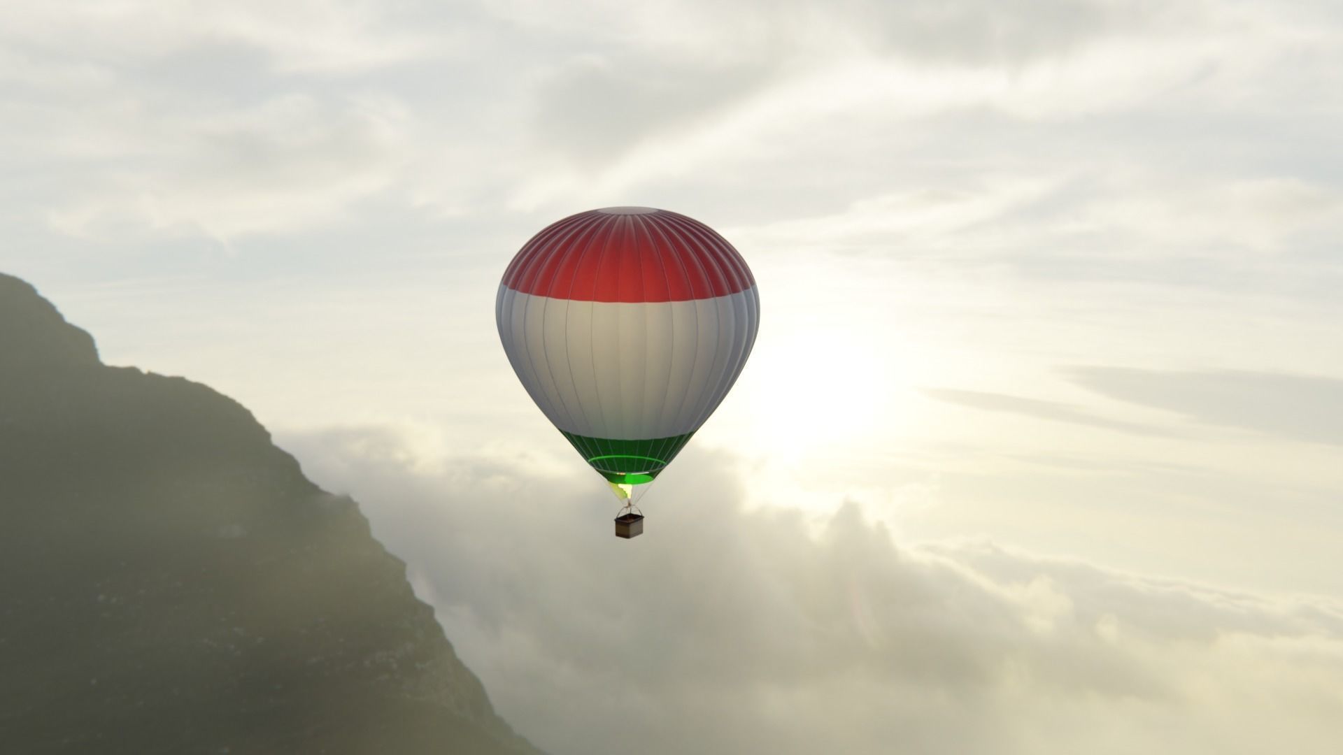 3D model Air Ballon - Aerostatic Blender rigged VR / AR / low-poly ...