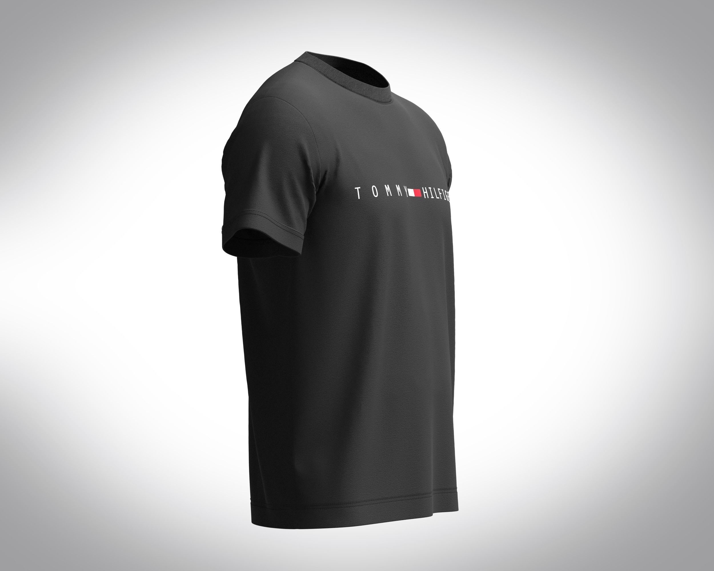 Tommy Hilfiger Black T-Shirt 3D model | CGTrader