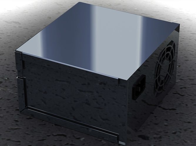 PC Power Supply Case 3D model rigged | CGTrader