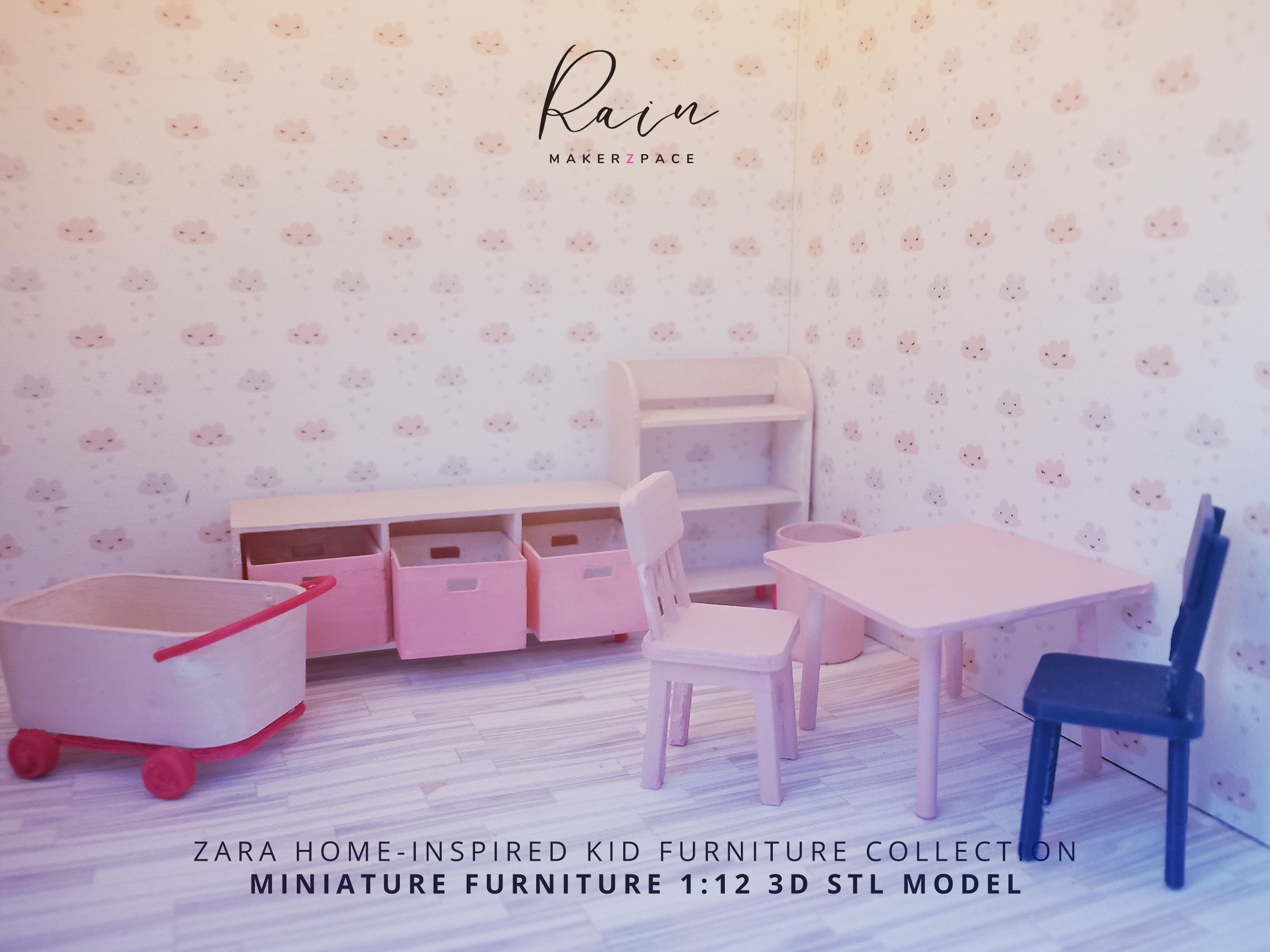 ZARA HOME INSPIRED KID MINIATURE FURNITURE COLLECTION 3D model 3D ...